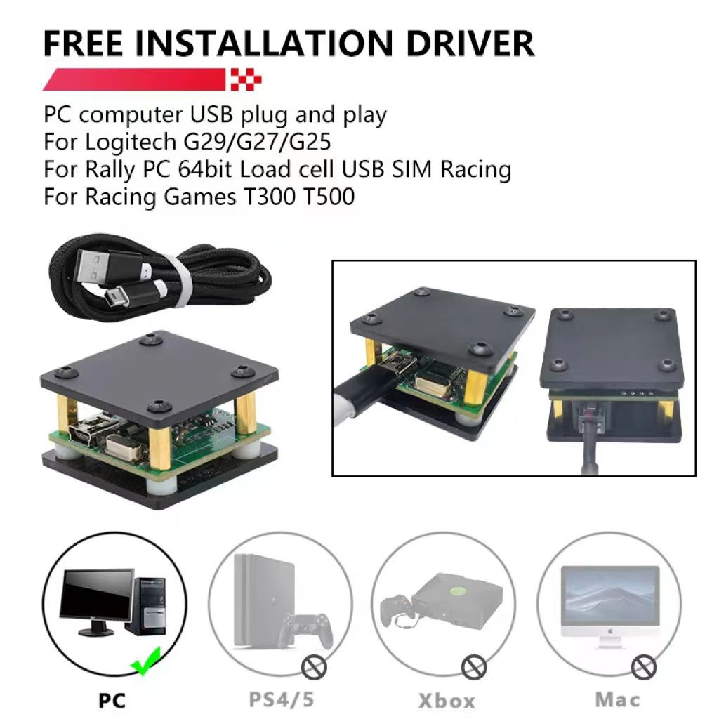 SIM Racing Тормозная система, компьютерный игровой USB-ручник Load Cell ...