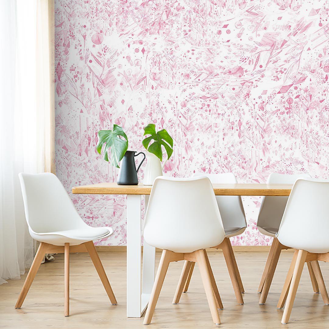Обои флизелиновые После дождя розовый / Fun House Store / виниловые на ...