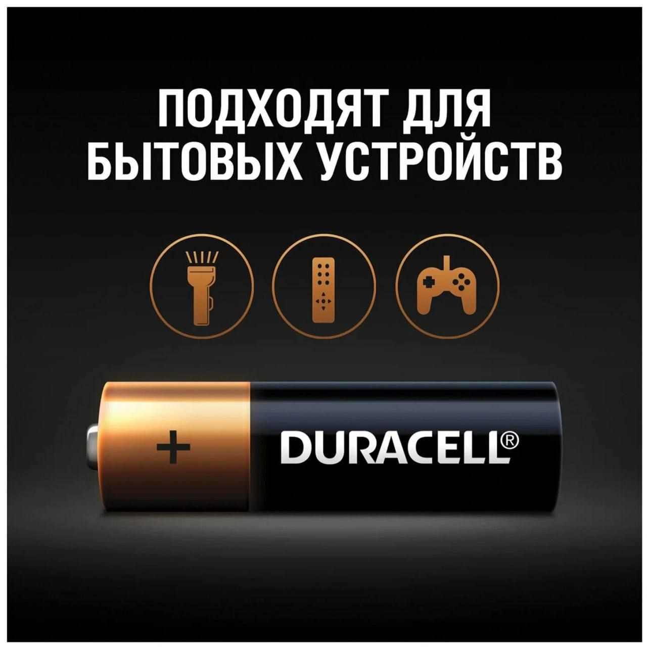 Батарейки щелочные (алкалиновые) Duracel Basic АА, 1,5В, 12шт ...