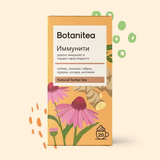 Травяной чай в пакетиках Botanitea Иммунити 4 в подарок себе и