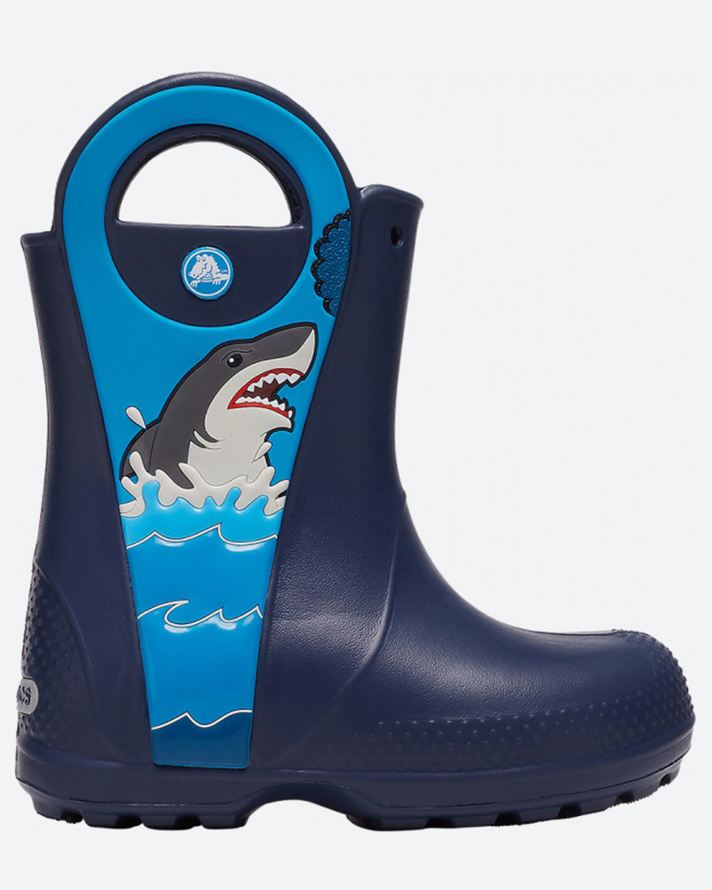 Сапоги резиновые Crocs Fun Lab Shark Patch Rain Boot - купить с ...
