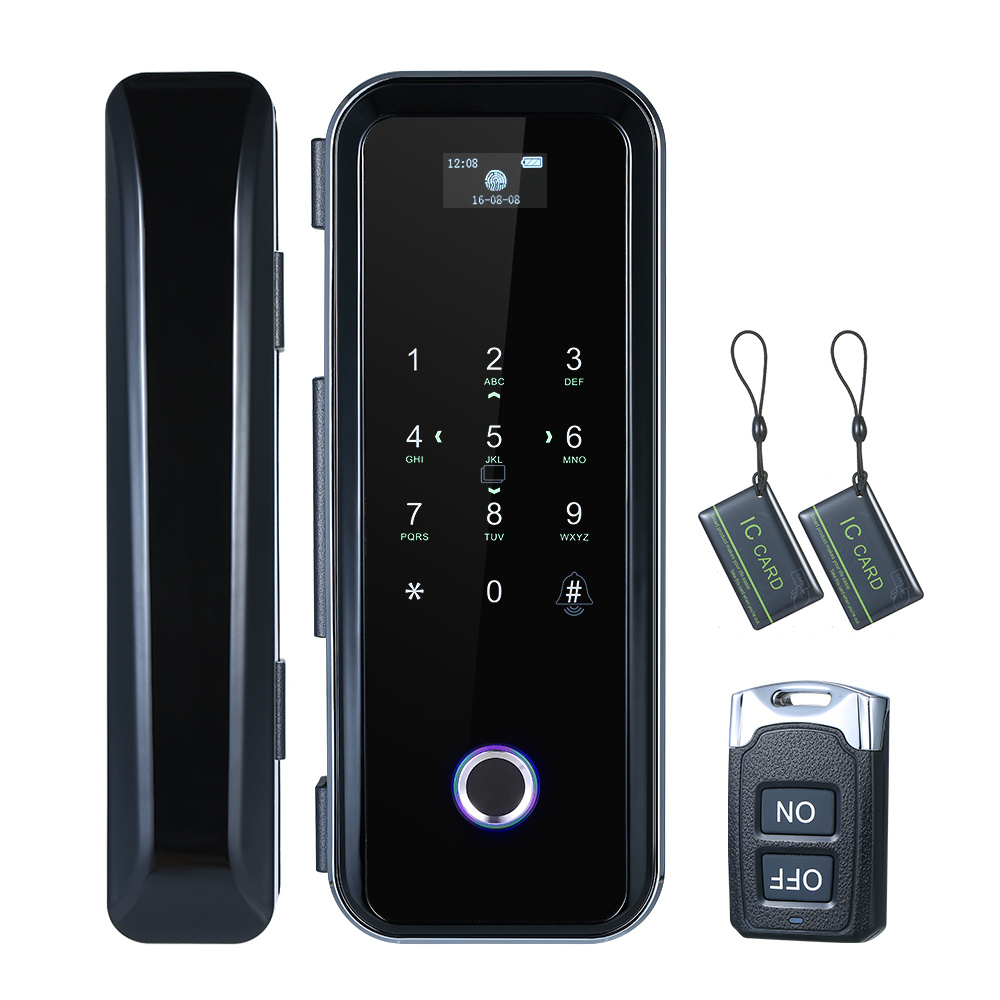 Smart Fingerprint Glass Door Lock 4 способа разблокировки ...