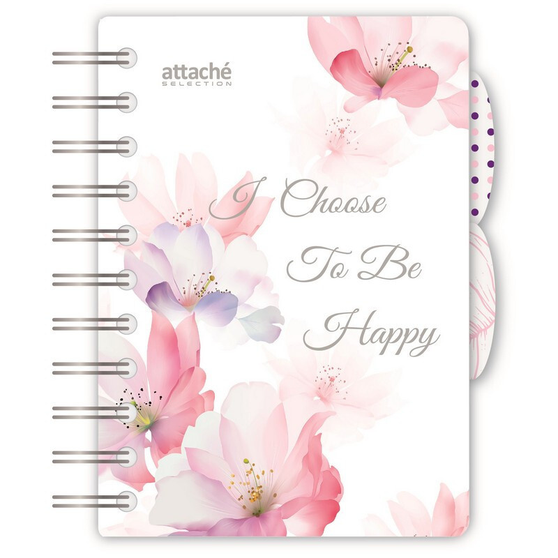 Бизнес-тетрадь А6, 120л, кл, спир, пласт Attache Selection Flower Dreams - купить с доставкой по ...