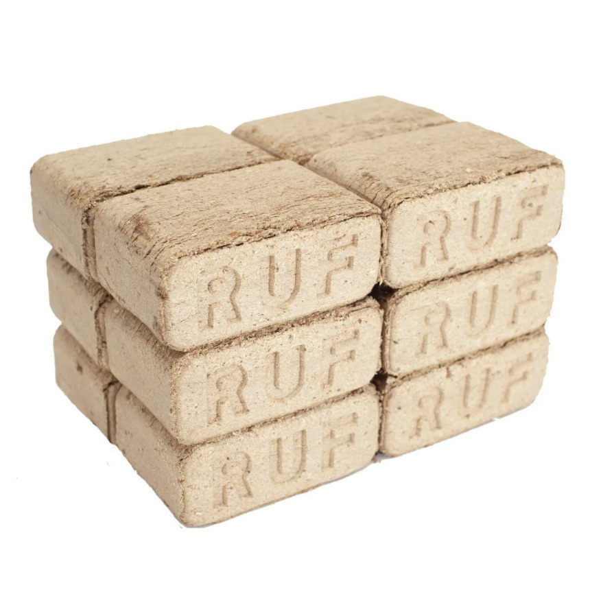 Топливные брикеты RUF (руф) из берёзы Premium 10 кг для печей, каминов ...