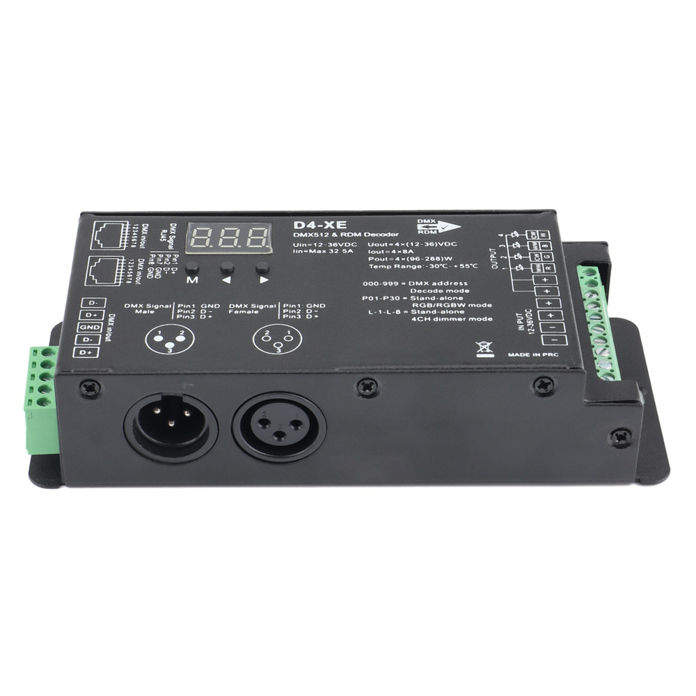 D4-XE 4CH PWM Conant Напряжение CV DMX512 Контроллер светодиодного ...
