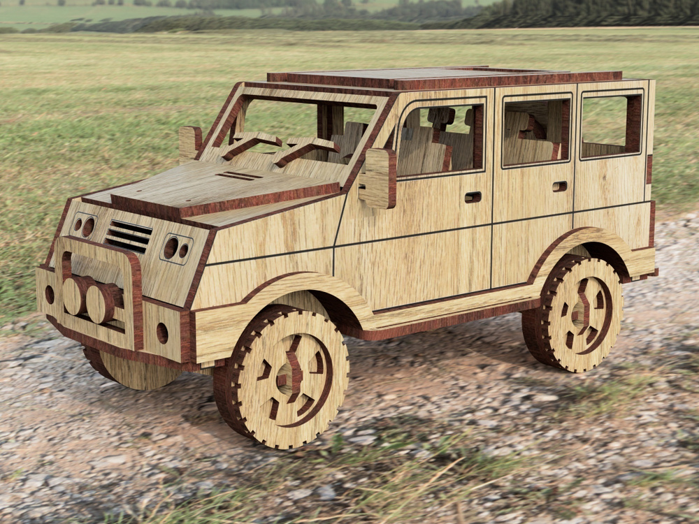 Конструктор из дерева / Машина "Гелик" / PINOKIO - сборные модели из ...