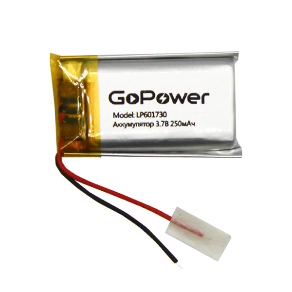 Аккумулятор Li-Pol GoPower LP601730 PK1 3.7V 250mAh - купить с ...