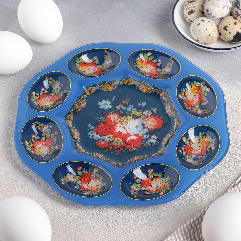 Подставка для яиц Доляна "Русские мотивы", 21 см, 8 ячеек купить по ...