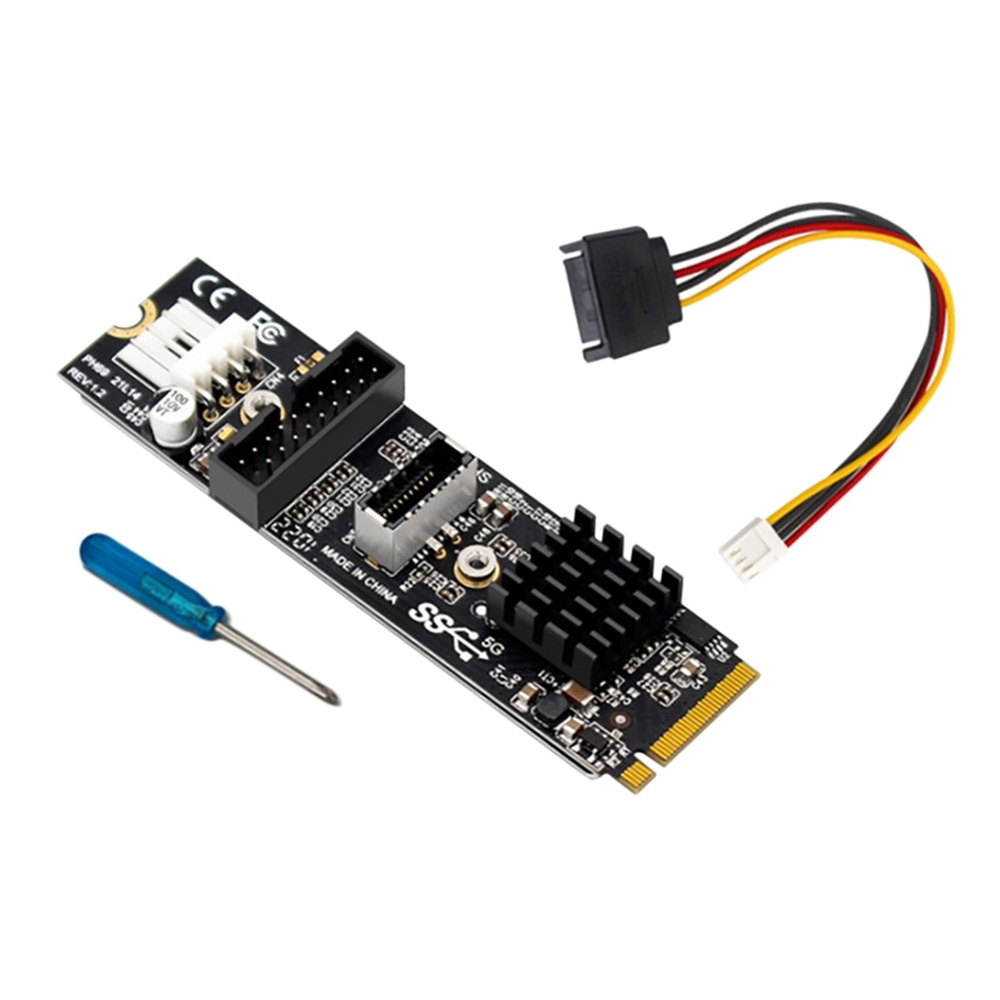 M.2 PCIe на передний USB3.1+TYPE-E&C+19PIN/20PIN карта расширения M Key ...