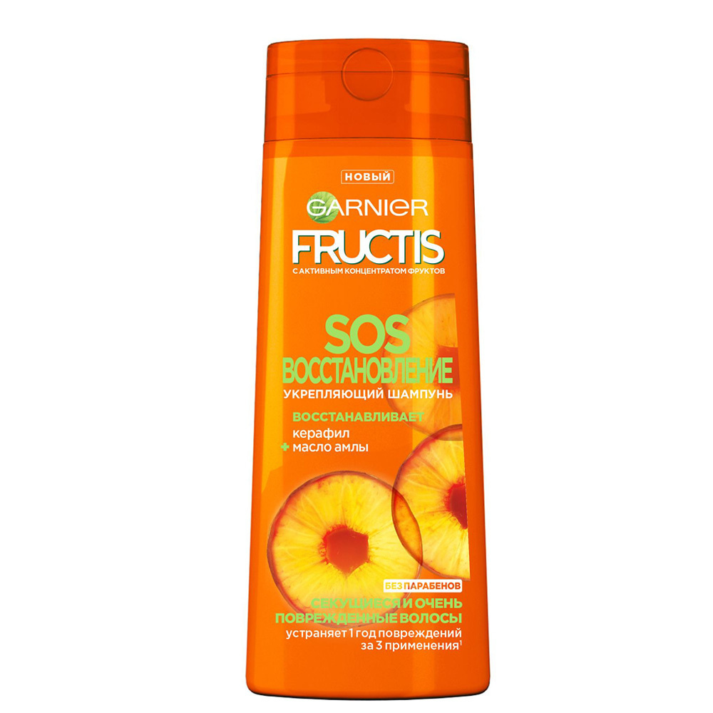 GARNIER Шампунь SOS Восстановление укрепляющий для секущихся и очень ...