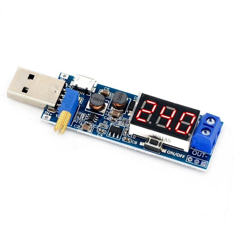 USB DC-DC 3.5-12V to 1.2-24V 2W, Понижающий/повышающий DC-DC ...