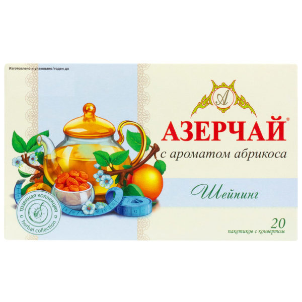 Чай Azercay Шейпинг. аромат абрикоса 20пак / 4шт - купить с доставкой ...