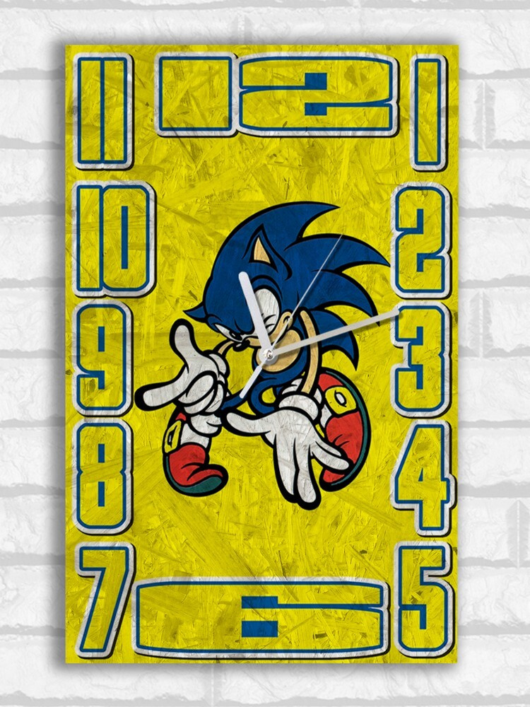 Настенные бесшумные часы ОСП игра Sonic 3D Blast (Sega, Сега, 16 bit ...