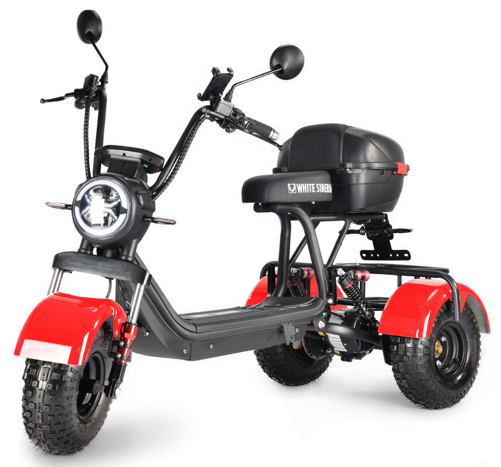 Электроскутер WHITE SIBERIA TRIKE MINI, 48V/18AH купить на OZON по ...