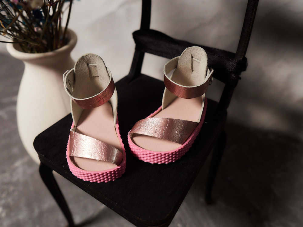 Розовые кожаные сандали для Паола Рейна / Paola Reina, Обувь для Паола ...