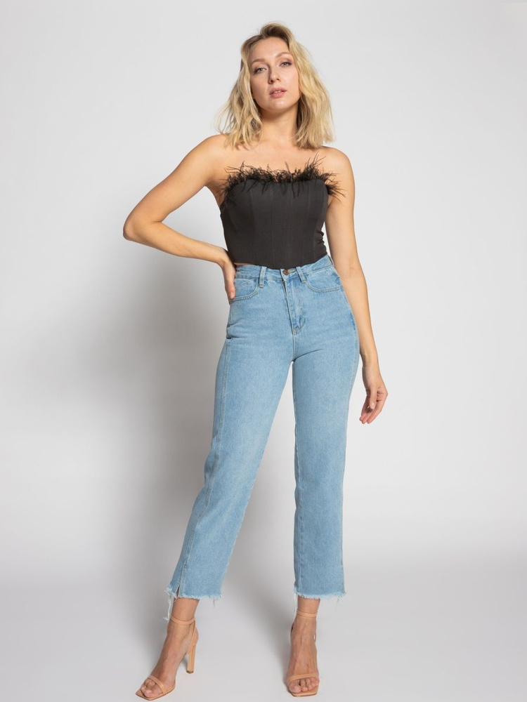 Топ Женский Prima Woman черный, размер 44 Полиэстер Без рукавов ...