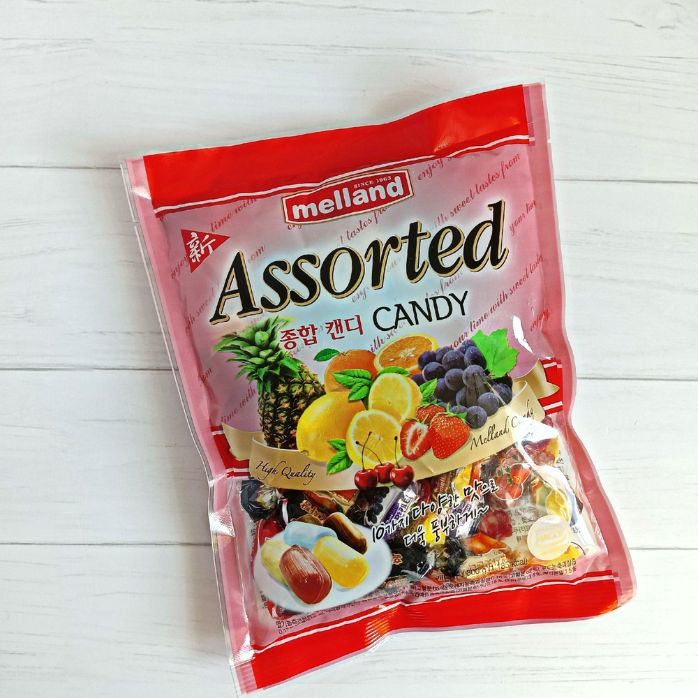 Карамель леденцовая Melland фруктовое ассорти, 300г, Корея - купить с ...