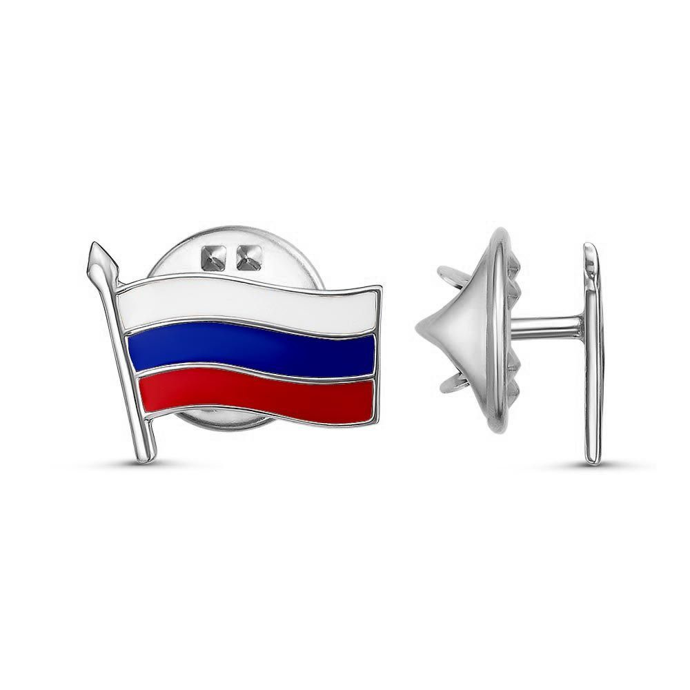 Значок на лацкан пиджака - Флаг РФ, Триколор, Красная Пресня, эмаль ...