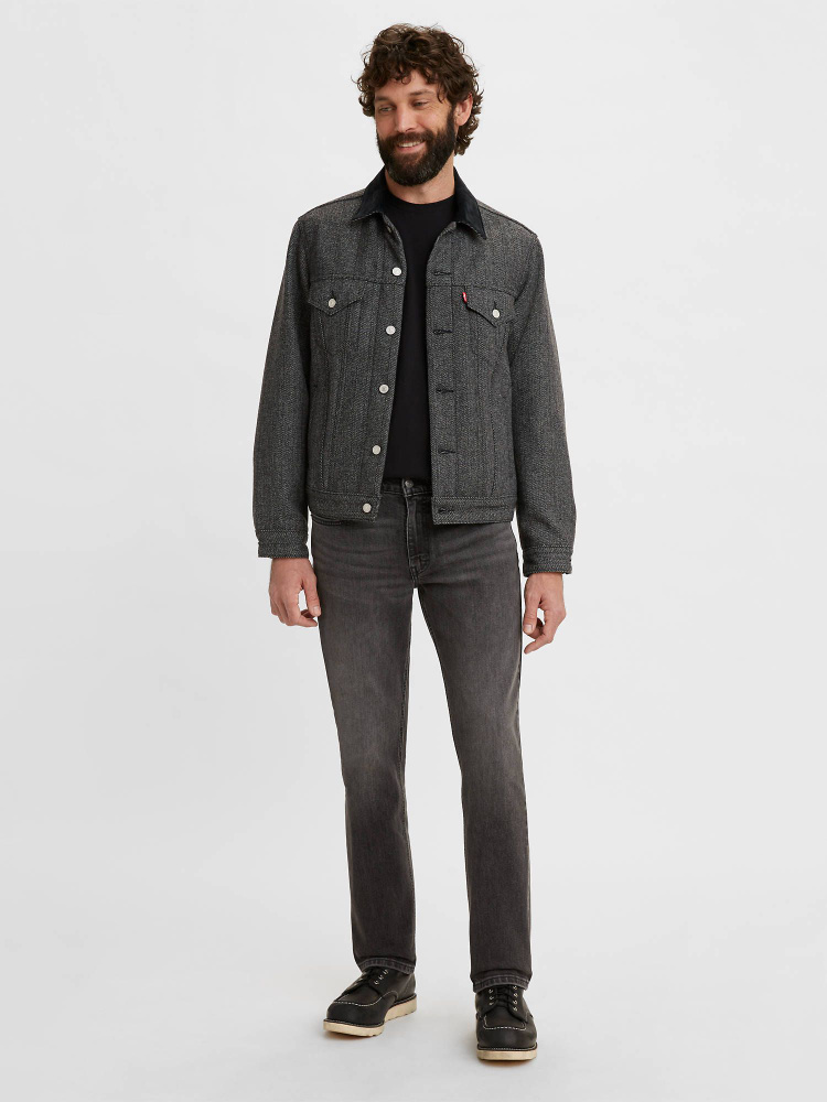 Джинсы Мужской Levi's темно-серый Хлопок, размер 54 прямой Молния ...