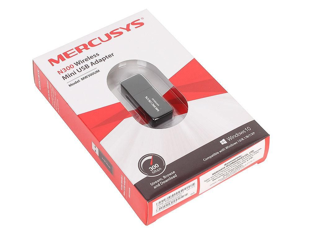 Mercusys Wi Fi адаптер Wi Fi адаптеры N300 Wireless Mini Usb Adapter