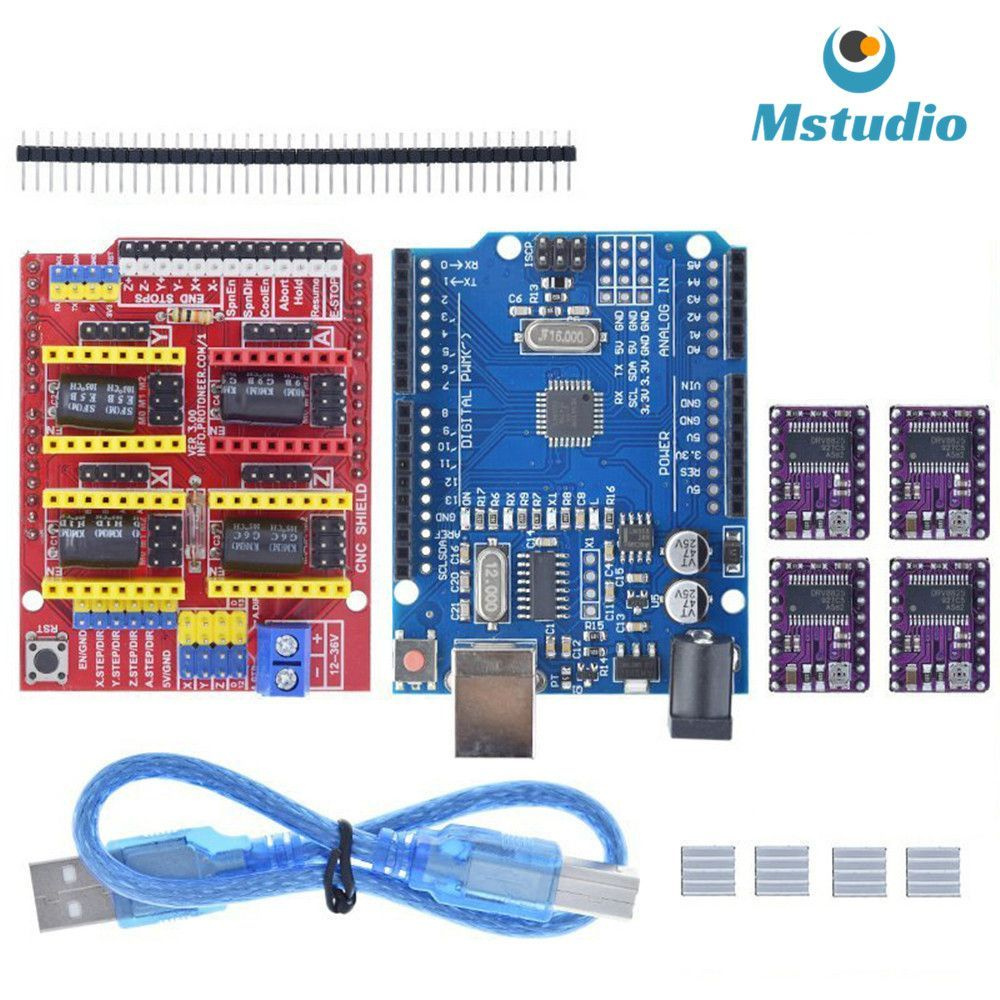 Набор для сборки 3D-принтера ЧПУ, UNO R3 + CNC Shield V3 + 4* драйверов ...