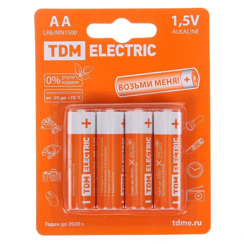 TDM Electric Батарейка AA, 4 шт - купить с доставкой по выгодным ценам ...