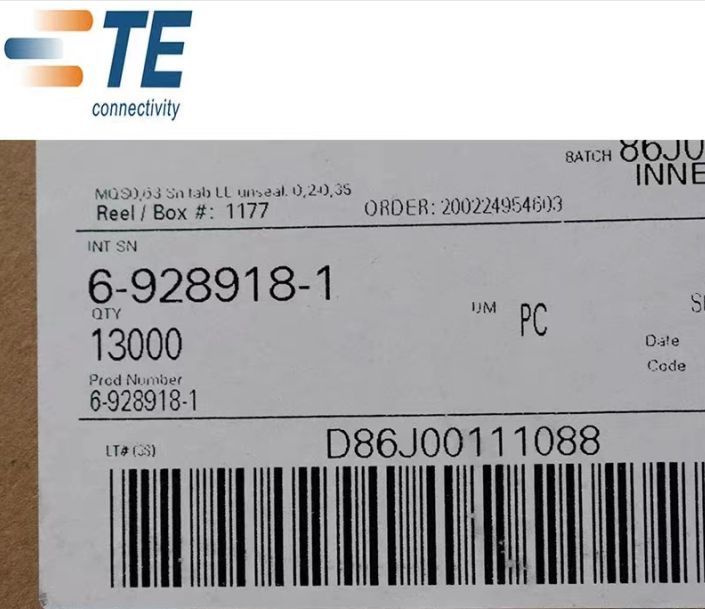 6-928918-1 Соединитель Tyco Продается по 39000 шт/коробка TE ...