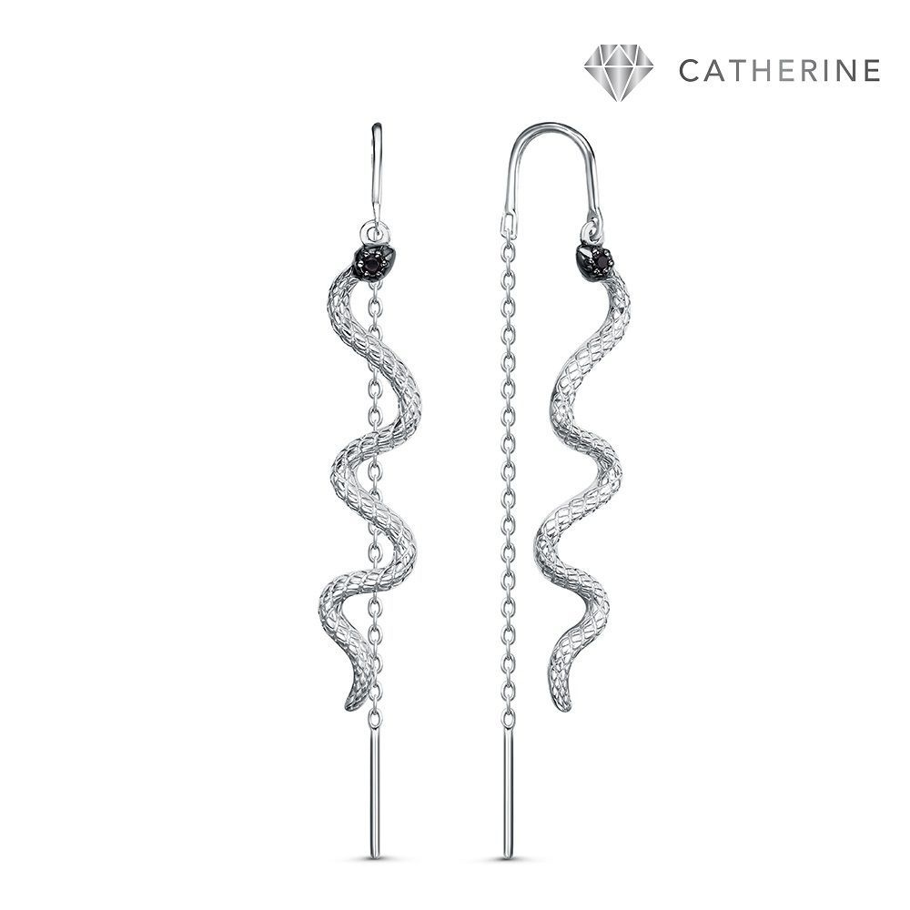 CATHERINE jewelry Серьги ювелирные Серебро родированное 925 пробы ...