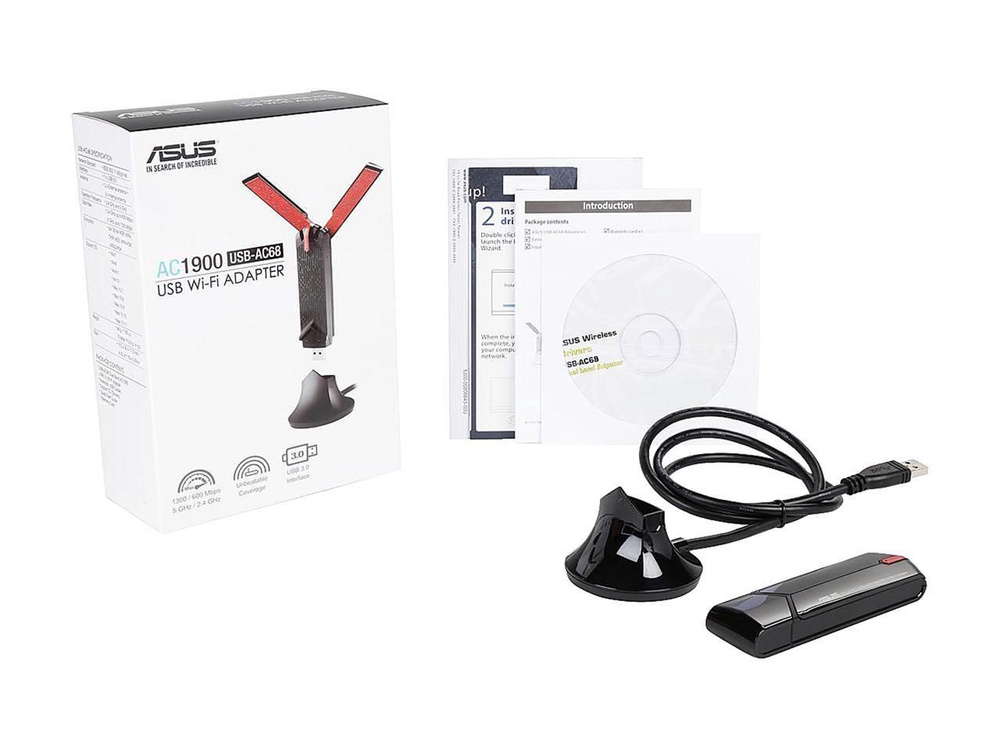 ASUS Wi-Fi-адаптер USB-AC68/CAN - купить с доставкой по выгодным ценам ...