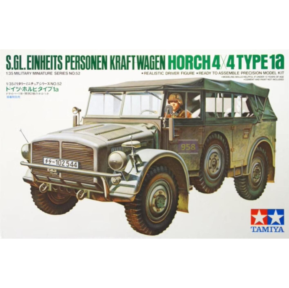 Tamiya 35052 1/35 S.Gl. Einheits Personen Kraft-Wagen Horch 4x4 Type 1a ...