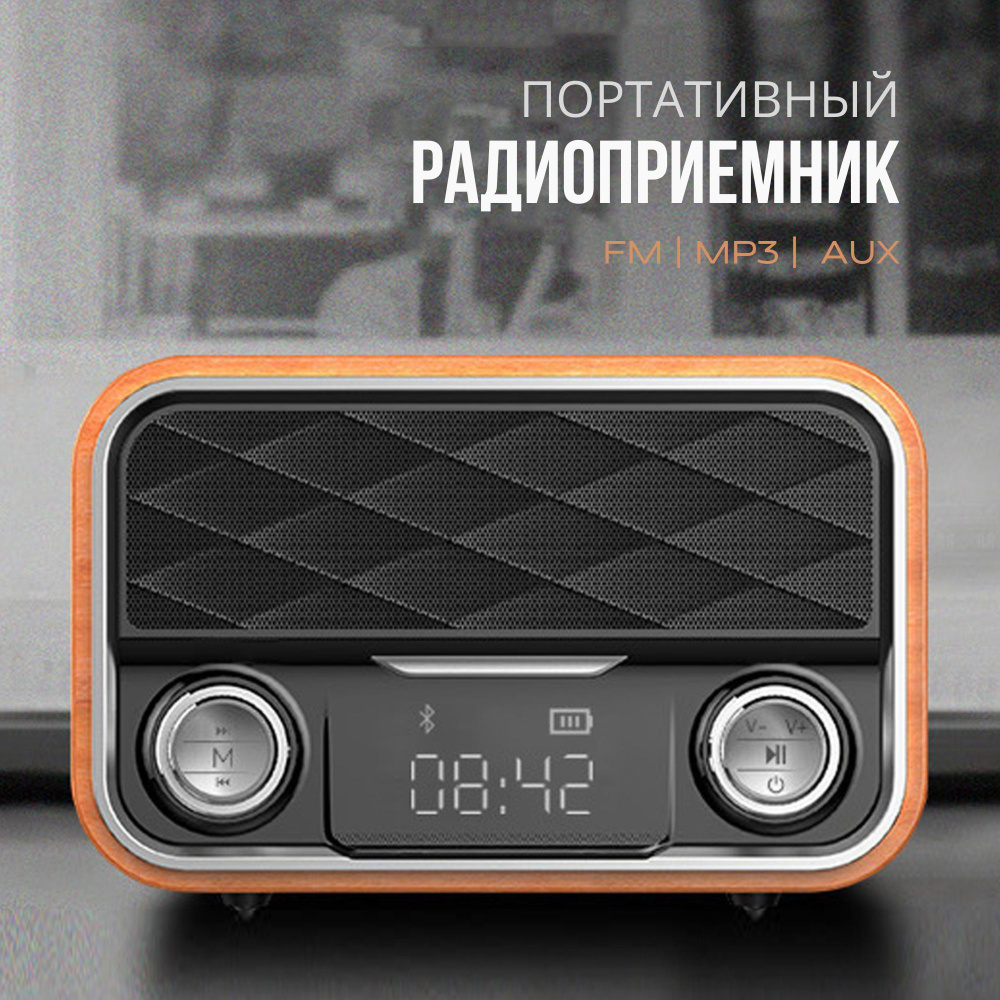 Портативный FM радиоприемник колонка c Bluetooth купить по низкой цене ...