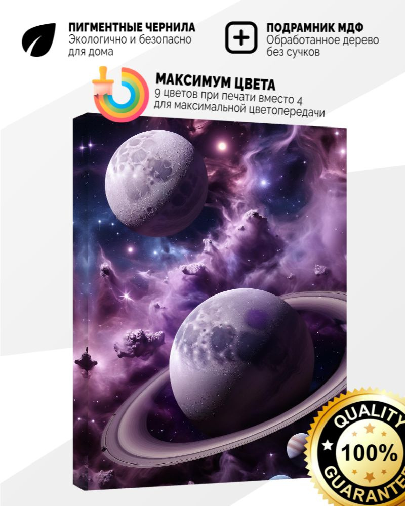 Картина на холсте 30x40 Космос, планеты - купить по низкой цене в ...