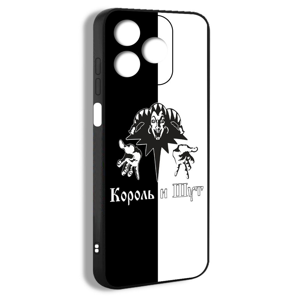 чехол на Tecno Spark 10c Король и Шут КиШ Михаил Горшенёв панк рок логотип черный Kjp05 купить