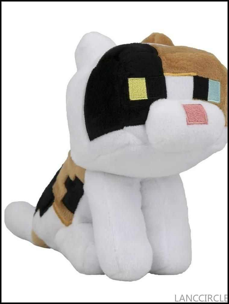 Мягкая игрушка Майнкрафт Ситцевая Кошка Minecraft Calico Cat 23см ...
