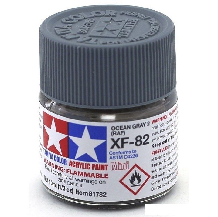 Краска акриловая XF-82 Ocean Gray 2 RAF. acrylic paint mini 10 ml ...