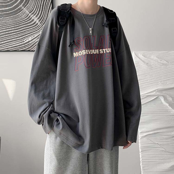 Лонгслив Мужской, Женский SYJWY темно-серый Длинный, размер 56 Полиэфирное волокно Манжеты ...