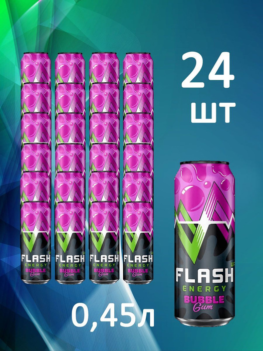 Энергетический напиток Flash Up Bubble Gum ж б 0 45 л х 24 шт купить