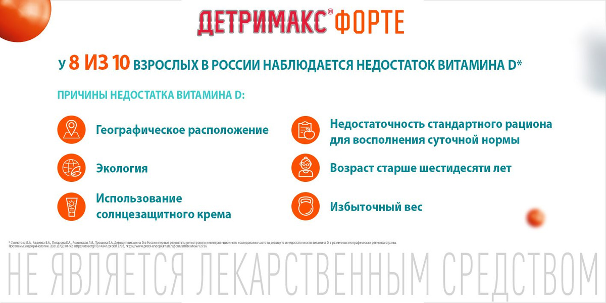 Витамин Д3 Детримакс Форте 5000 МЕ, 60 таблеток - купить с доставкой по ...