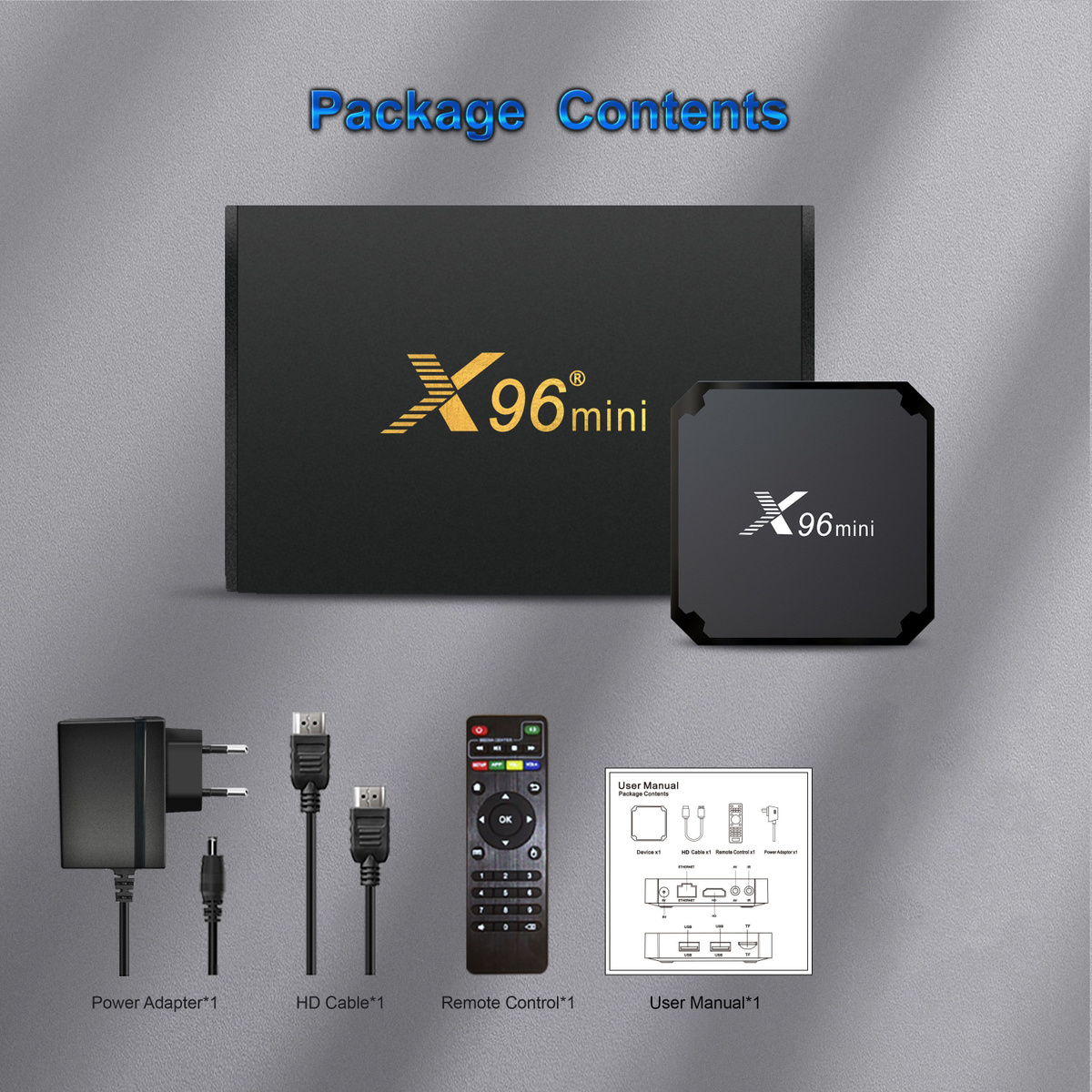 Медиаплеер X96 Mini, HDMI, RJ-45 Ethernet, USB, черный, Android купить c доставкой на OZON по ...