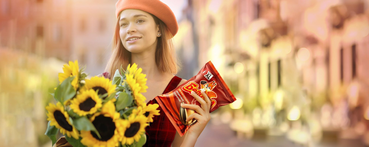 Семечки подсолнечника жареные "Белочка XL" полосатые, 100 г х 9 шт ...