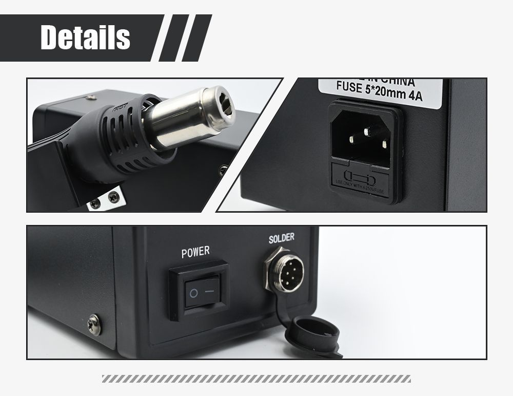 JCD Паяльный фен 700 Вт, Керамический нагреватель, 3 предметов купить на OZON по низкой цене ...