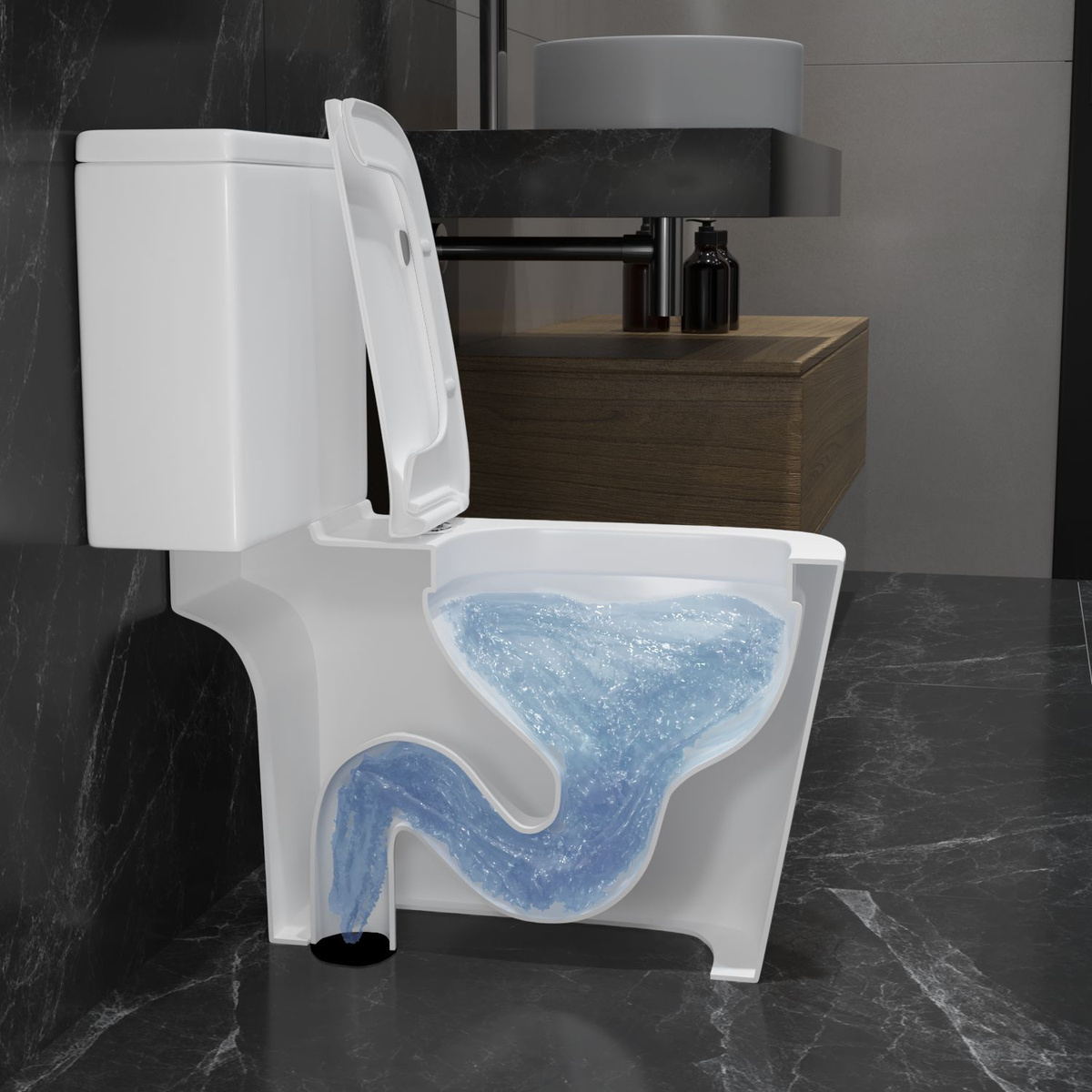 Напольный унитаз Helmken, направление выпуска: Вертикальное (в пол), 35900003 - купить по низким ...