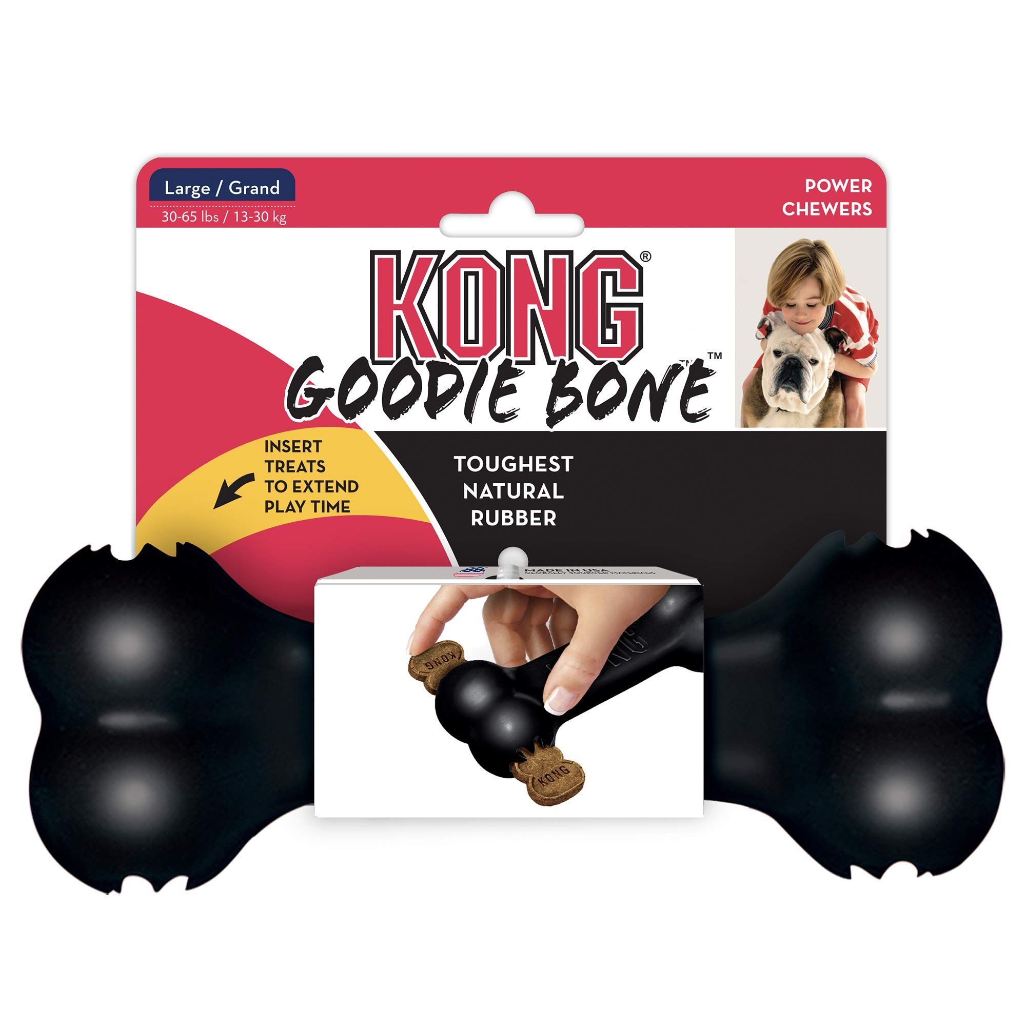 KONG - Extreme Goodie Bone - прочная резиновая кость для собак Power ...