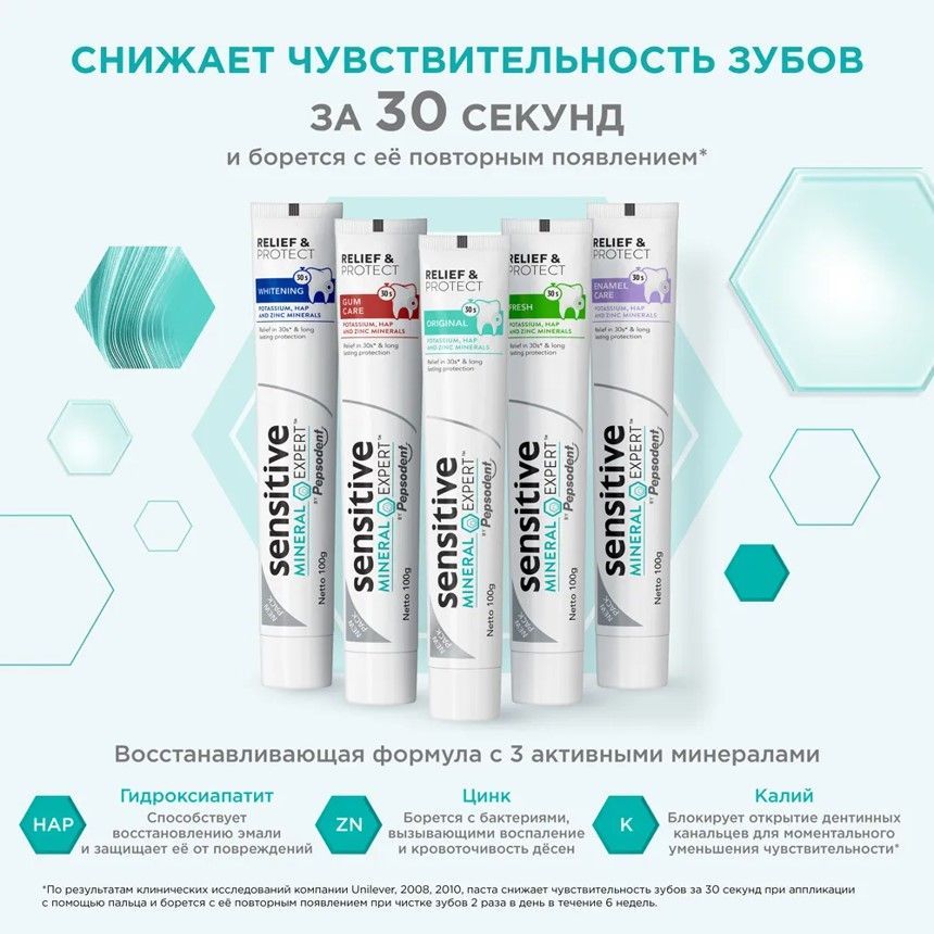Зубная паста для чувствительных зубов Sensitive/Сенситив Mineral Expert ...