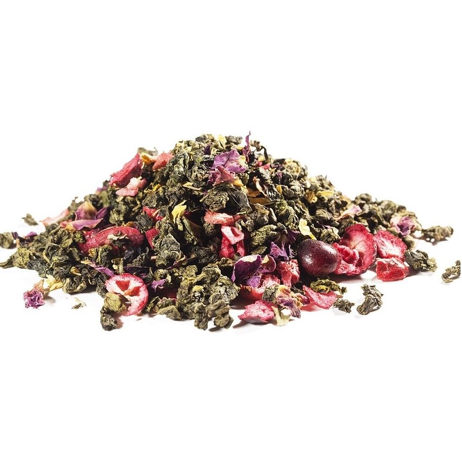 Клюквенный (50 гр) Чай улун с добавлением сублимированной клюквы ...