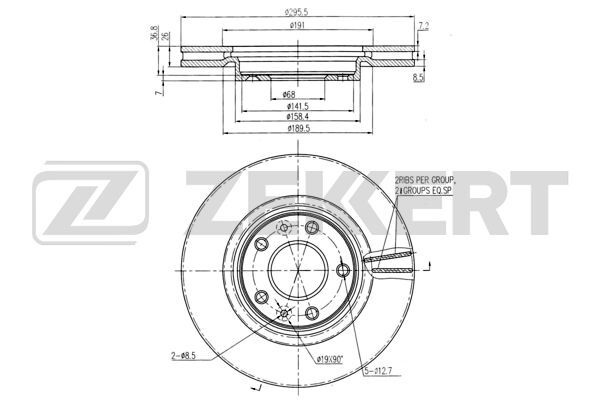 Диск тормозной Nissan Qashqai (J11) 13-, X-Trail (T32) 14- передний ...