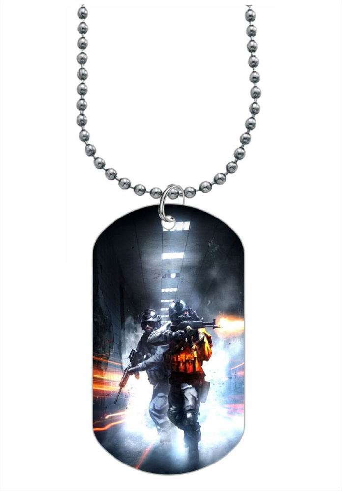 Кулон - жетон MIGOM девочке с принтом "Battlefield, Бателфилд" - 5 ...