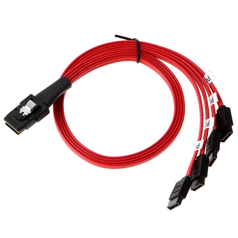 SAS на 4 SATA кабель разводка мужской SFF-8087 женский купить на OZON ...