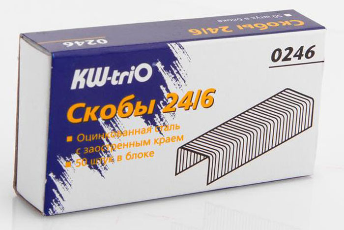 KW-Trio Скобы для степлера № 24/6 - купить с доставкой по выгодным ...