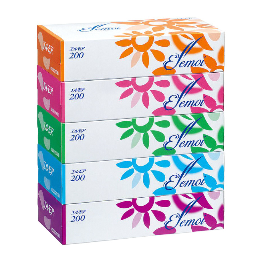Бумажные двухслойные салфетки Kami Shodji Ellemoi спайка, 197х213 мм, 5 х 200 шт - купить с ...